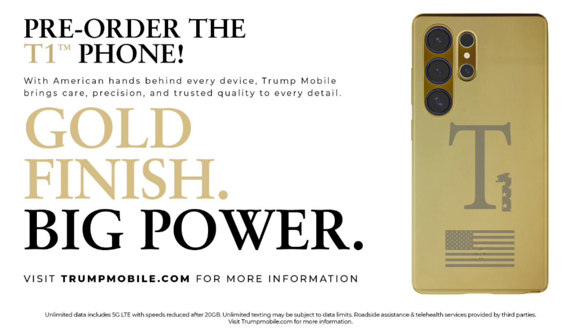 Trump Mobile unveils T1 Phone; Faces allegations of using Samsung design - Brand Wagon News ...